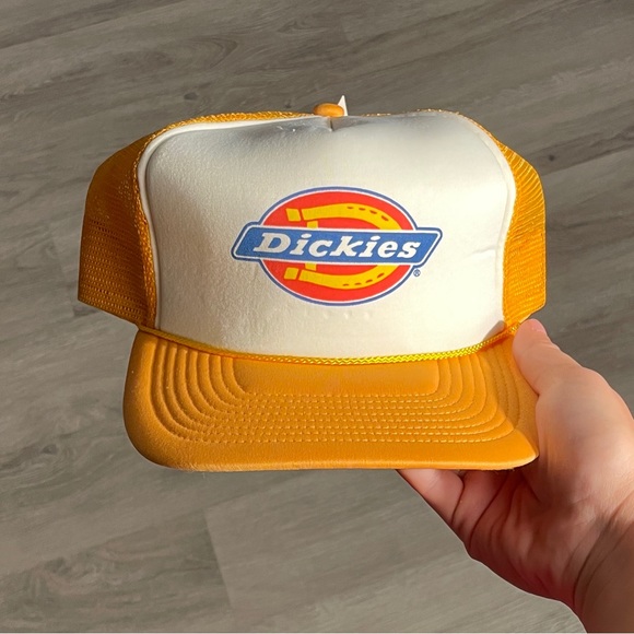 Dickies | Accessories | Vintage Dickies Workwear Yellow Snapback Hat ...